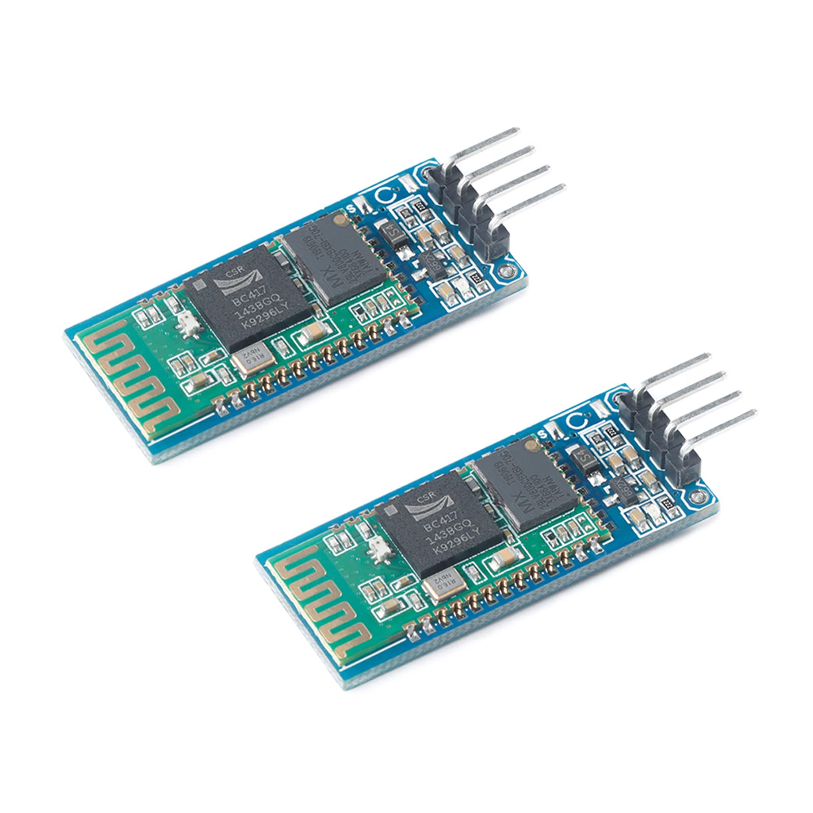 JESSINIE 2Pcs HC-06 Wireless Bluetooth Module 2.4GHz Bluetooth Serial RF Transceiver Module 3.0~3.6V BT Serial Adapter Smart Home for Arduino