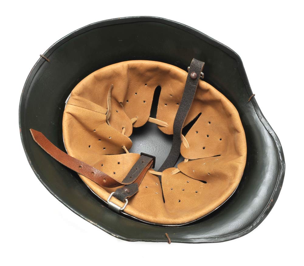 German WW2 M35 Afrika Korps Wehrmacht Helmet Textured Brown Tan Camouflage with Wire 1138WWS
