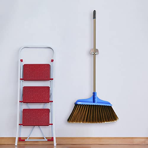 Mop Holder Wall Mounted, Mop Broom Organizer for Home, Broom Holder Mop Hanger Wall Mount Metal Organization Garage Storage System Garden Kitchen Tool Organizer Caneem