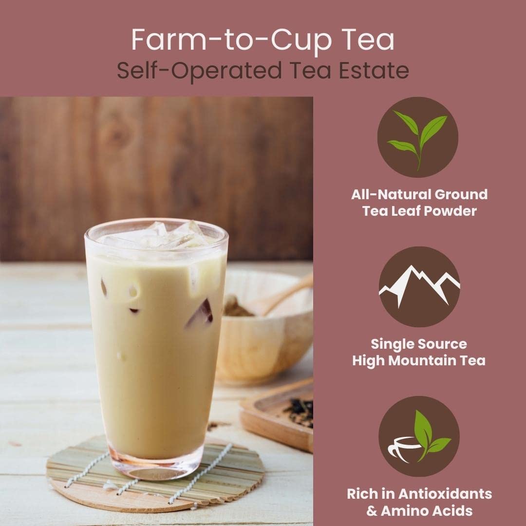 King Ping Best Tea - Tea Latte Milk Kit, 5 Individual Milk Tea Powder Packets, 100 Percent Natural Ingredients (5 Servings)