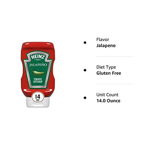 Heinz Jalapeno Tomato Ketchup Blended with Jalapeno (14 oz Bottle)