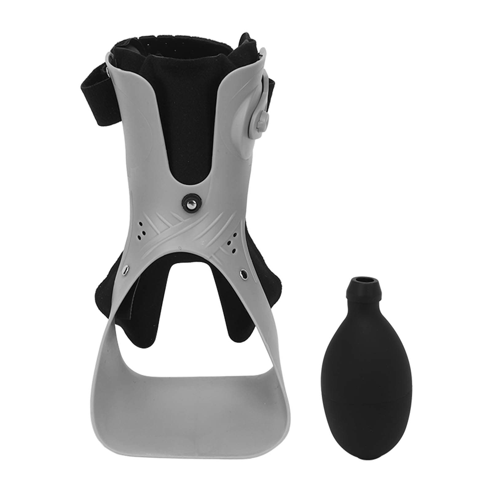 Foot Drop Orthosis, Ankle Foot Orthosis Rotary Buckle Posture Correct Soft Hollow Heel Lightweight for Paralysis (Left Foot M)