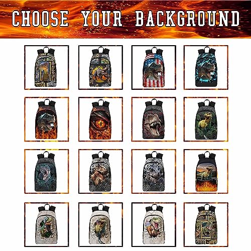 M YESCUSTOM Personalized Backpacks for Boys Custom Dinosaur School Bookbag with Name Elementary Toddler Boys Backpack Multi Children Casual Travel Daypack Bag for Teenager School Camping
