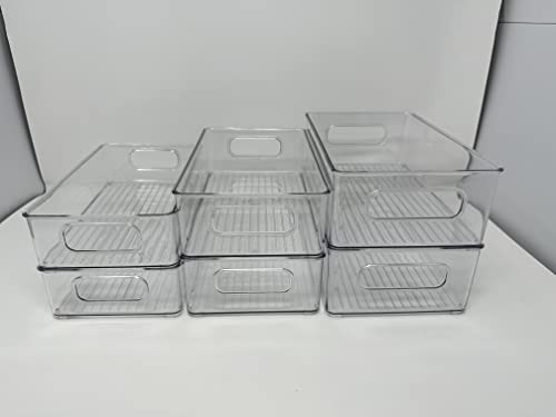 RedSodium Freezer,Refrigerator Fridge Bins in 3 sizes - 6pack