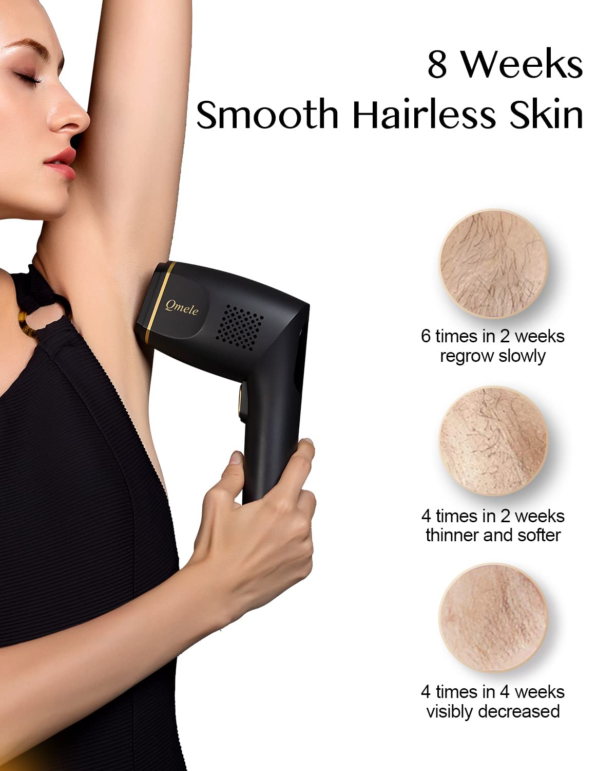IPL Hair Removal for Women Permanent Hair Remover with 2 Precision Attachments & Unlimited Flashes for Facial Bikini Line Armpits Whole Body Corded Function