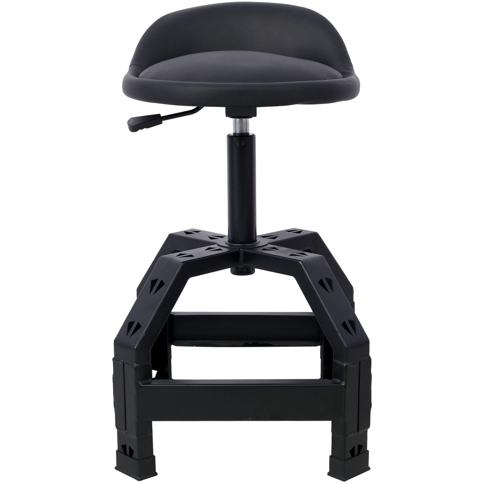 FRITHJILL Heavy Duty Pneumatic 360 Degree Swivel Mechanics Stool with Foam Cushioning and 300 Lb Weight Capacity, Black