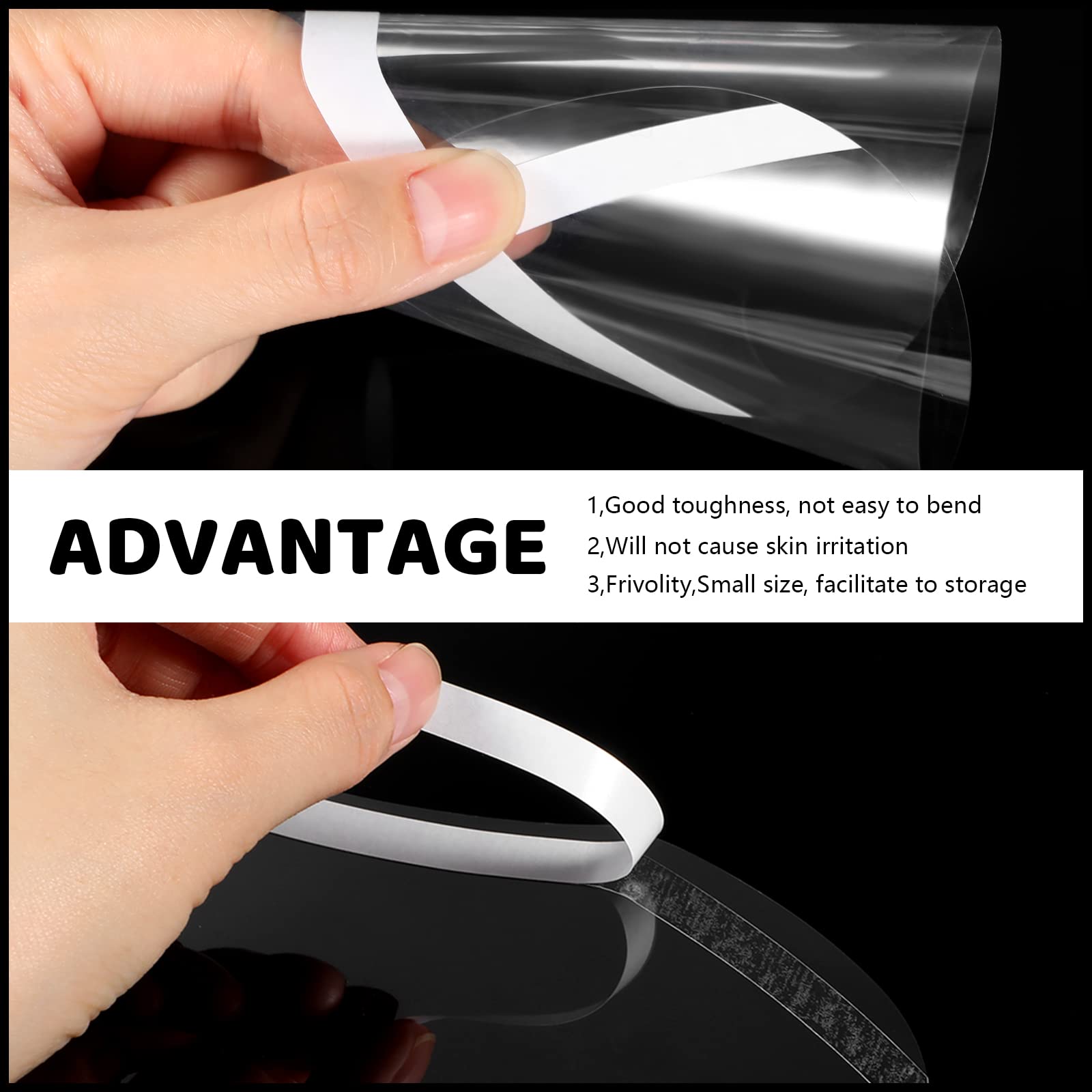 Microblading Shower Visor Face Shield Disposable Clear Eyebrow Shield Goggles Face Cover Bath for Adult Hair Hairspray Eyelash Extension Eye Surgery Aftercare Salon Permanent Makeup (500 Pcs)