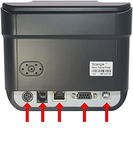 Scangle SGT-88IV Desktop USB Direct Thermal POS Receipt Printer - with USB/Serial/Ethernet Ports - Work on Windows XP//7/8/8.1/10/Linux/Android