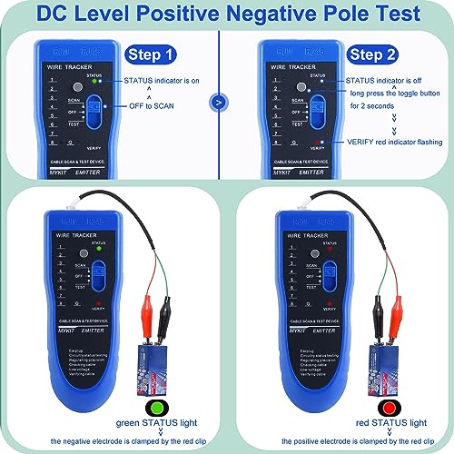 mykit Multi-Function Network Cable Tester RJ45 RJ11 Wire Ethernet Tracer Remote Toner Tool Kit with Bag Probe Audio Tone for LAN CAT5 CAT6 Tracker Telephone Line Finder Speed Check Home Repair