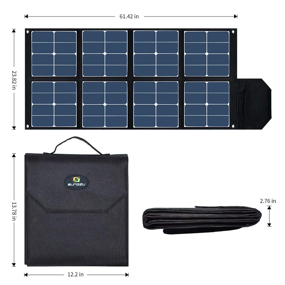 Foldable 100W Solar Panel, Waterproof Portable Power Solar Panel Charger with1 DC Outputs 32V/2.7A for SUNGZU 1000W Portable Solar Generator only