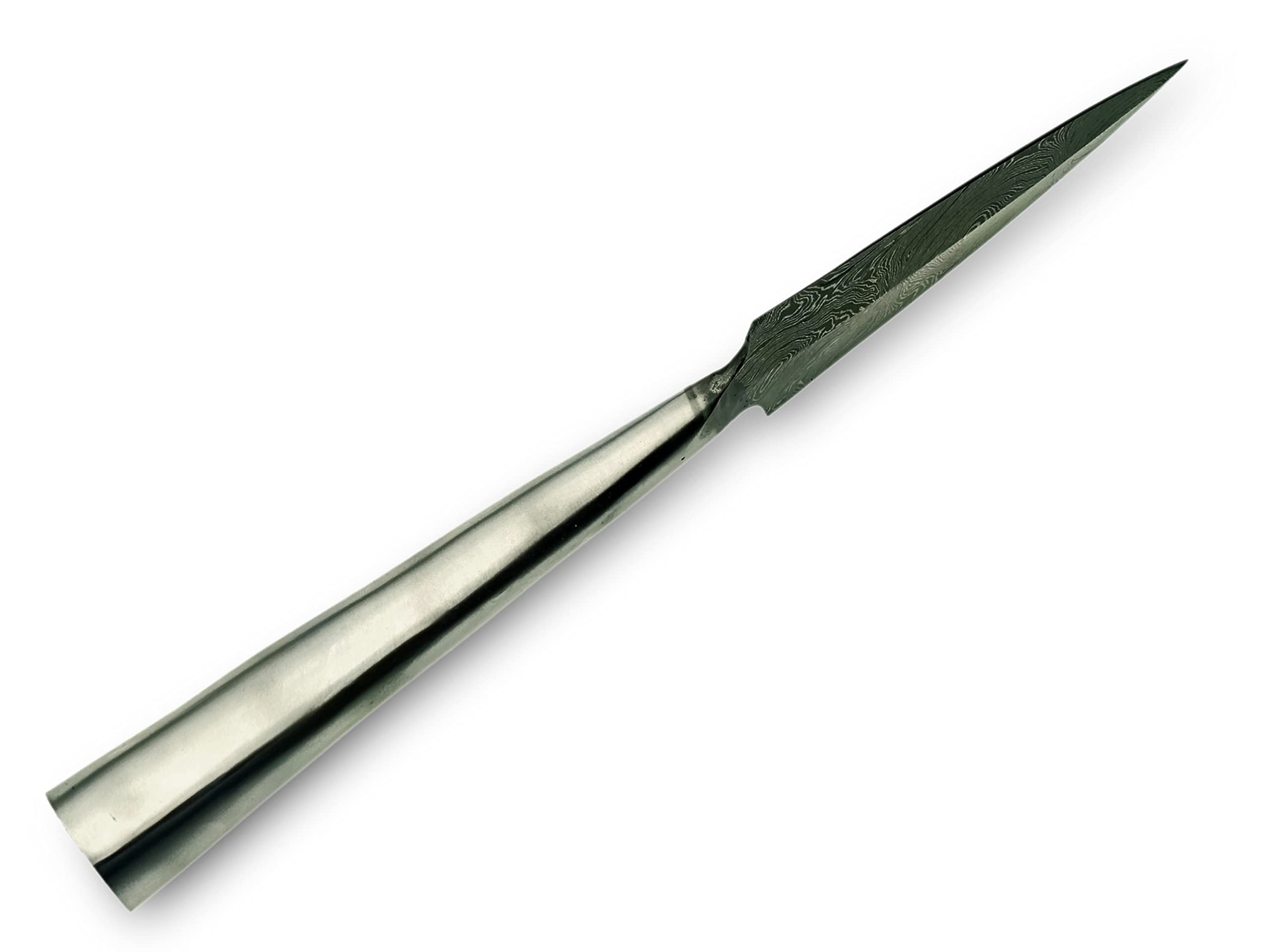 Hand Forged Damascus steel spear head, Hunting knife, Survvial for camping and hiking with Beautiful leather sheath.