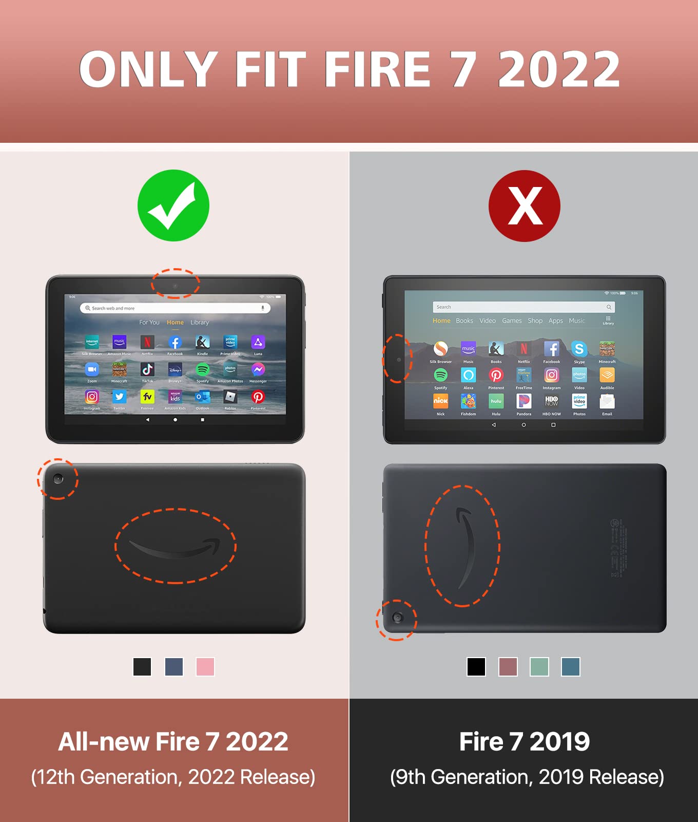 MoKo Case Fits Amazon All-New Kindle Fire 7 Tablet (2022 Release-12th Generation) Latest Model 7", Soft TPU Translucent Frosted Back Cover Multi-Angle Smart Shell, Auto Wake/Sleep, Indigo