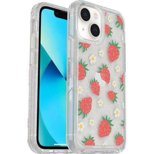 OtterBox Symmetry Series iPhone Case, Bonus Screen Protector, Apple Phonecase, Ultra Slim Fit, for MagSafe Wireless Charging (Strawberry, iPhone 13 Mini)