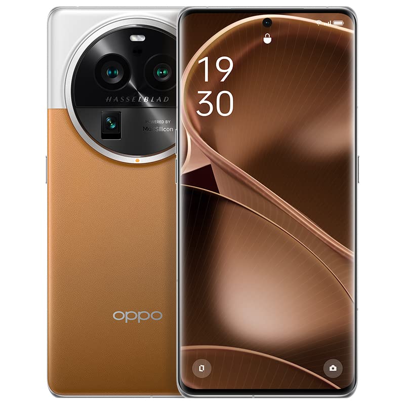 Original Oppo Find X6 Pro 16G+512GB 5G Mobile Phone Snapdragon 8Gen2 6.82'in 120Hz Screen IP68 100Wcharge 1"in outsole wide angle 5000mAh Global Warranty by-（CTM Global Store） (Brown (Vegan Leather))