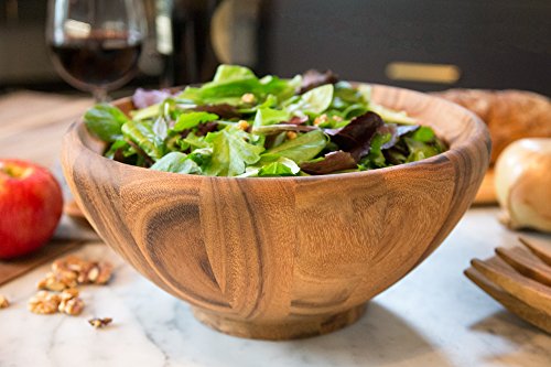 Ironwood Gourmet Salinas Extra Large Fruit and Salad Bowl, Acacia Wood