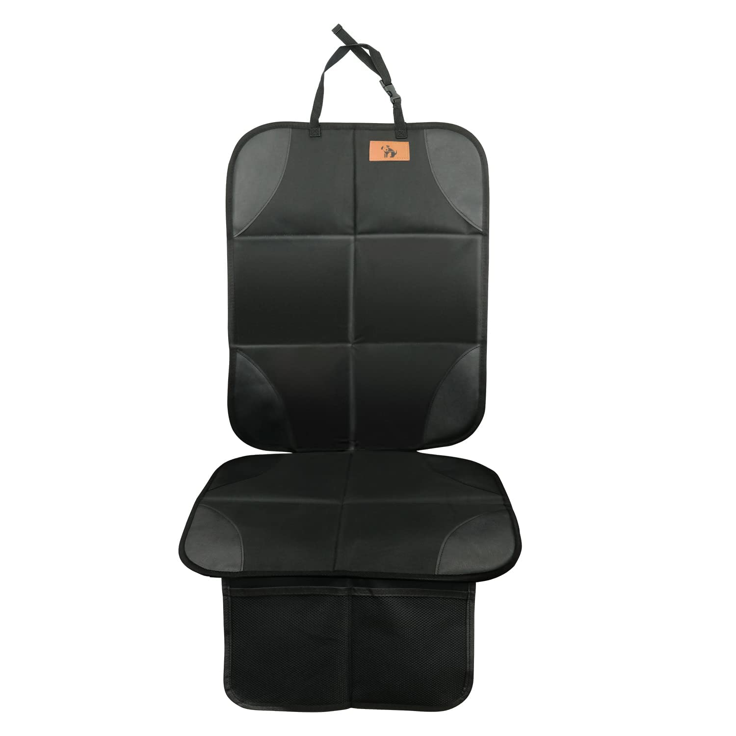 KOHUIPU Thick Padding Car Seat Protector for Child and Pet, Non-Slip Backing with Mesh Pockets - Car Seat Protection Solution