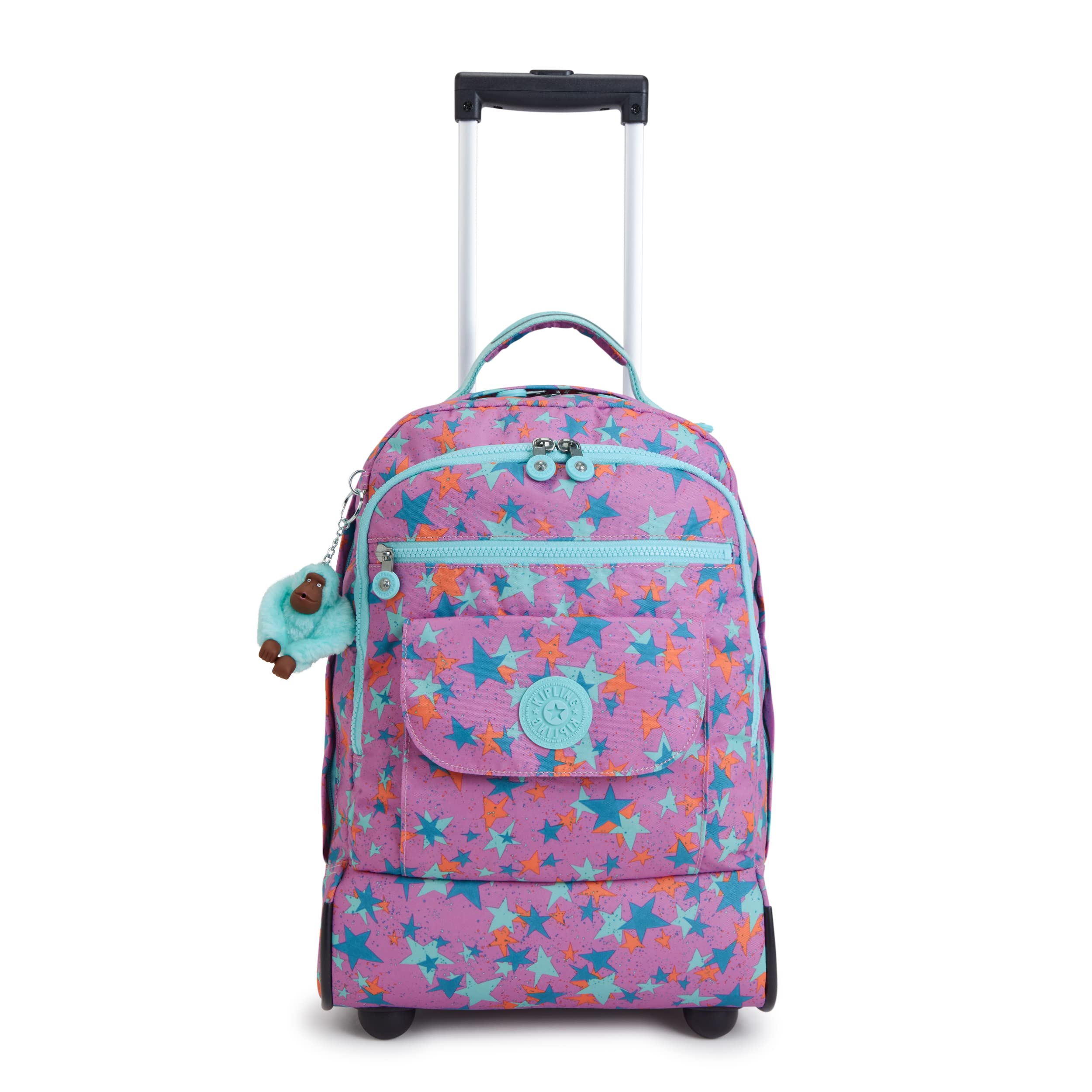 Kipling Women's Sanaa Large Rolling Backpack, Adjustable Padded Straps, Slide-Up Handle, Crinkle Nylon Backpack