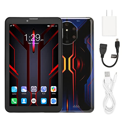 lennis 7 Inch Call Tablet Dazzling Orange Expandable Up to 128GB 4GB 32GB Front 500W Rear 800W HD Tablet 100-240V for Android 10.0 (US Plug)