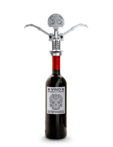 Kikkerland Day of the Dead Corkscrew, Day of Dead, Silver