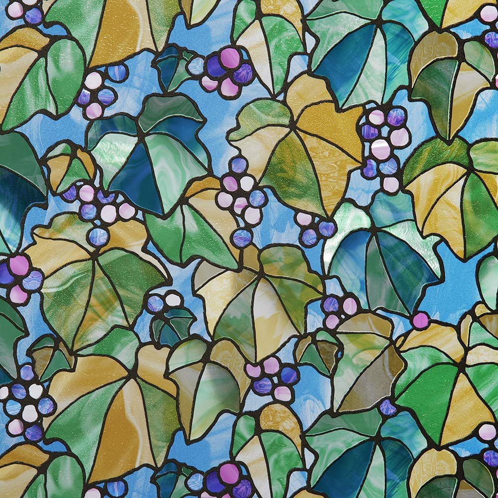 Gila Privacy Control Multicolored Vineyard Indoor Window Film 36 in. W x 78 in. L