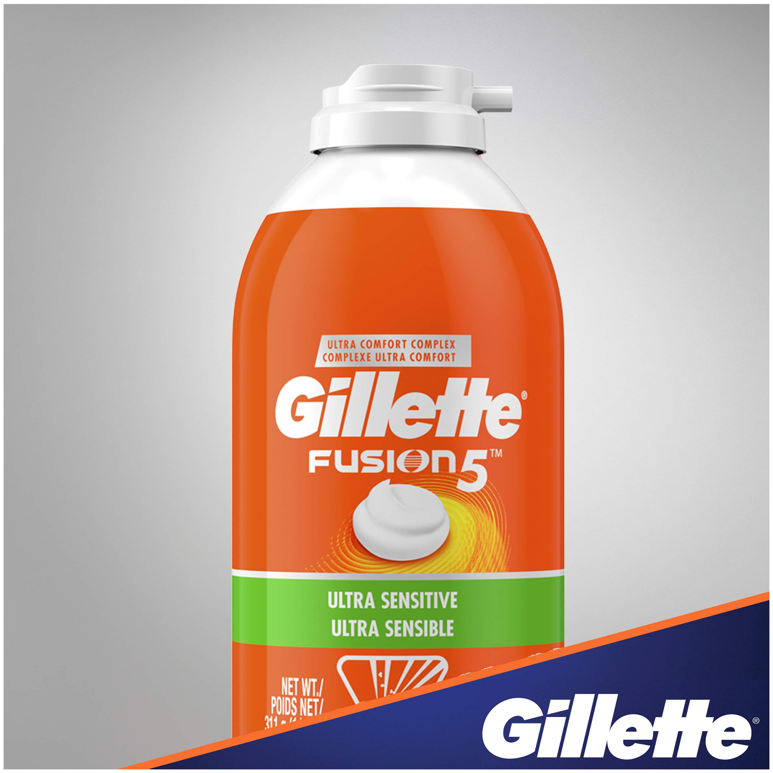 Gillette Fusion5 Ultra Sensitive Shave Foam, 11 Ounce (Pack Of 3)