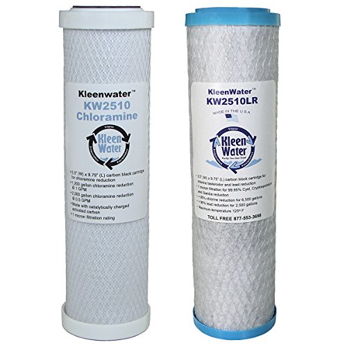 Lead Chloramine Chlorine Water Filter Cartridges, Compatible with Watts 500313 and KleenWater KW1000 Drinking Water Systems