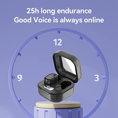 Karymi Wireless Bluetooth Headphones,Waterproof Low Latency Noise Cancellation HD Calls Stereo HiFi Sound Qualityt,with Charging Case, for Driving Travel Game Sports, for iOS Android