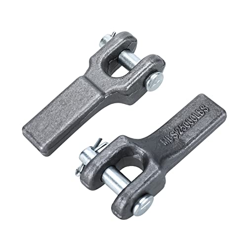 NORJIN 6 Pack 3/8 Weld-On Safety Chain Retainer, Forged Steel Chain Hooks for Truck Trailer Hitch, 25000LBS WLL