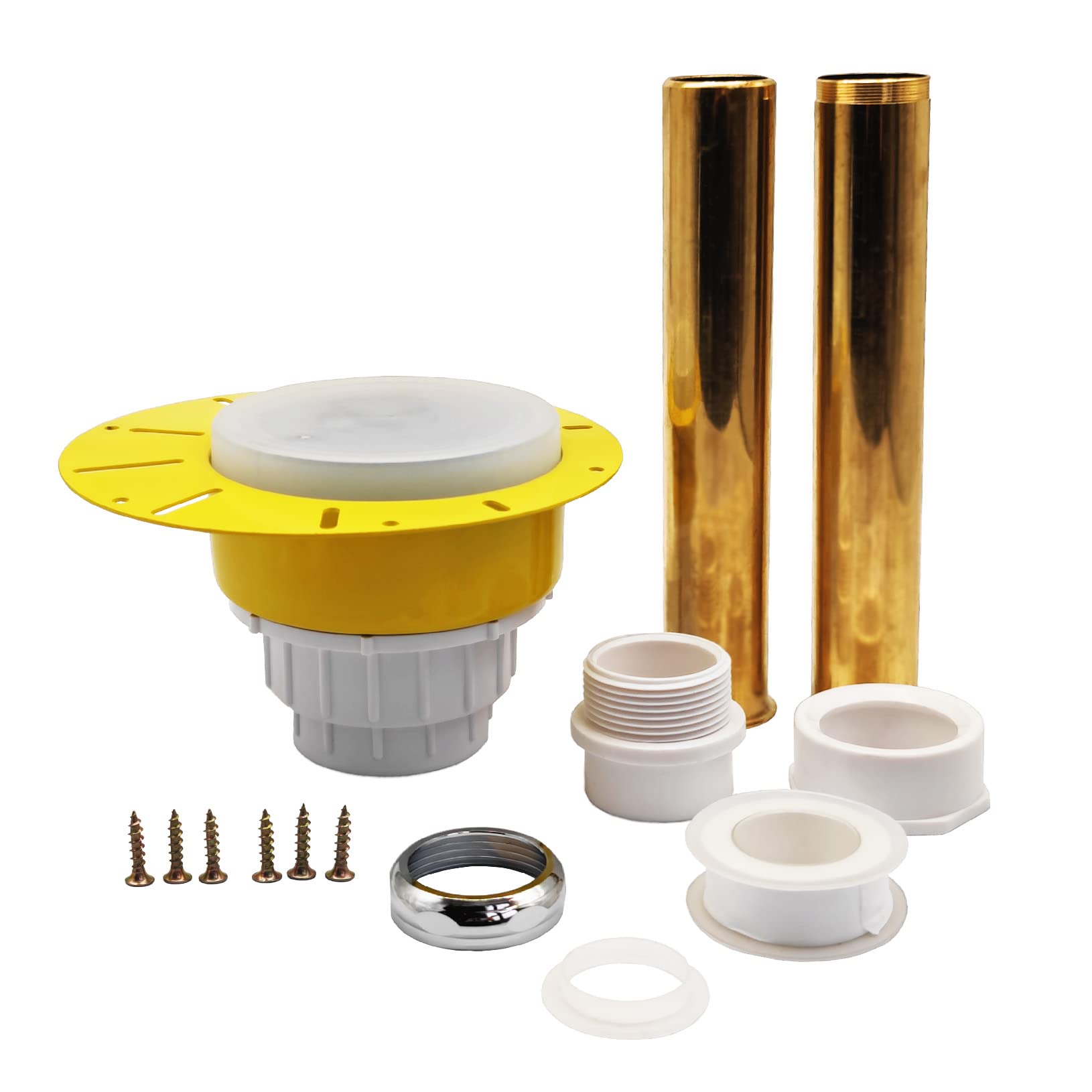 Fundyliue Freestanding Bathtub Installation Kit with Tailpiece Plastic ABS and Threaded Tailpiece