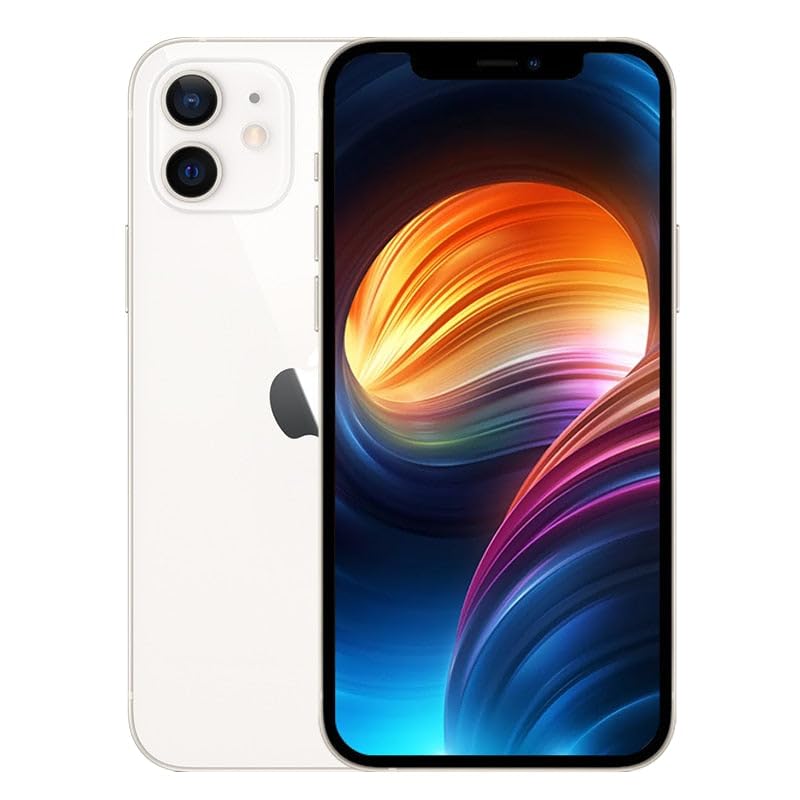 Used Apple iPhone 12 5G LTE Mobile Phone 6.1'' 4GB&64/128/256GB iOS A14 Bionic Hexa Core Dual 12MP Face ID Cellphone Official Standard/White / 256G|4GB