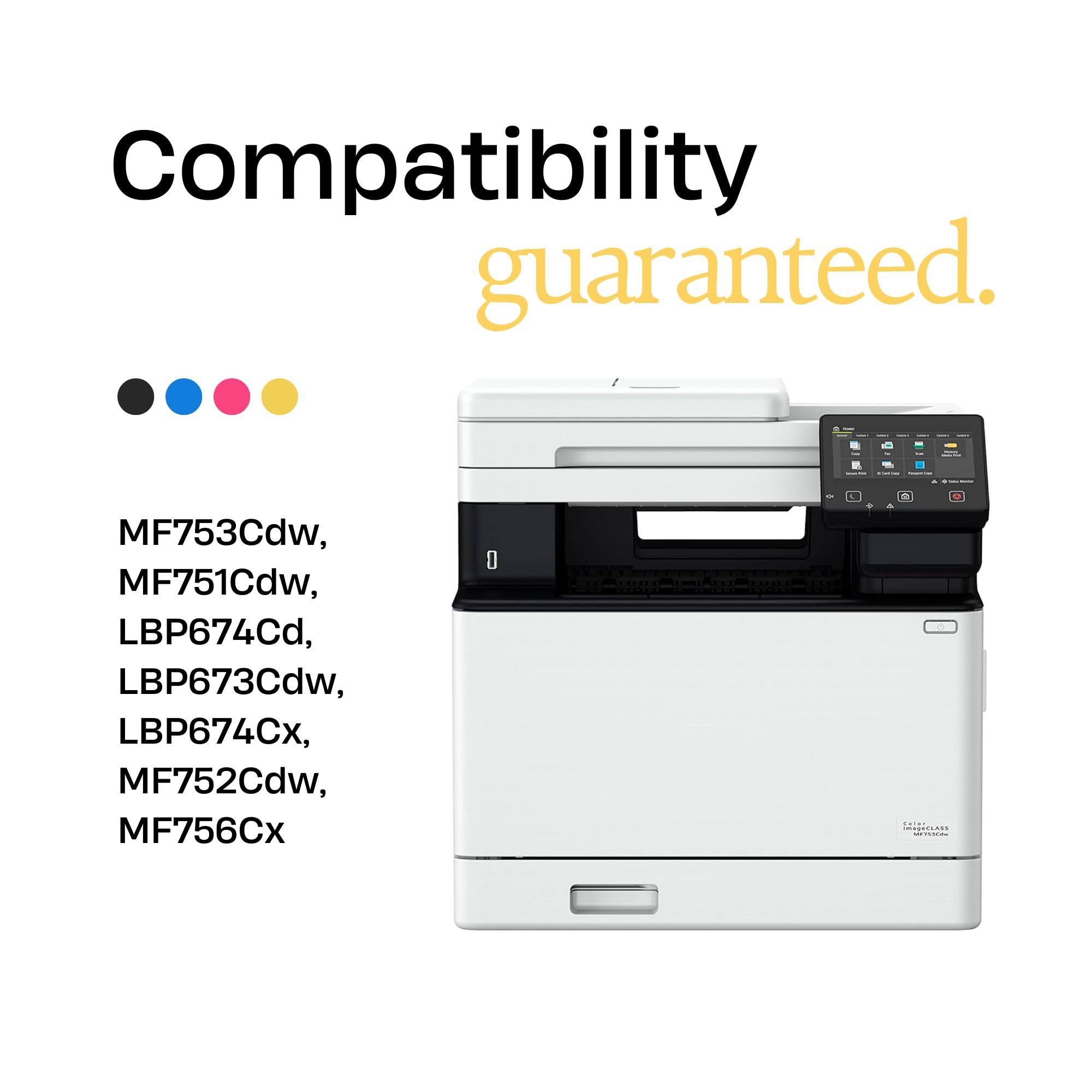 Do it Wiser 069H 069 Compatible Toner Cartridge Set High Yield (260 % More Content) for Canon imageCLASS MF753Cdw MF751Cdw LBP674Cdw Printer (B/C/M/Y 4-Pack) - 7,600 Pages
