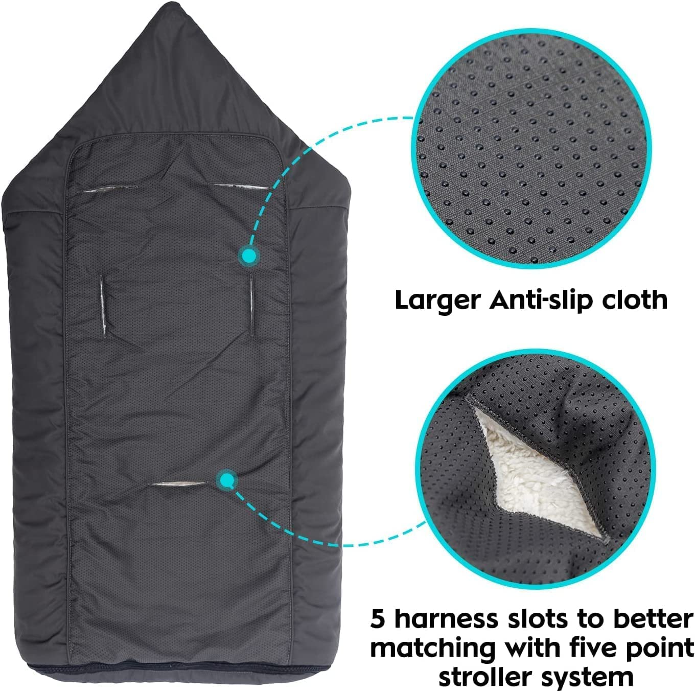 Jomifin Baby Stroller Bunting Bags with Fleece Lined Baby Car Seat Cover