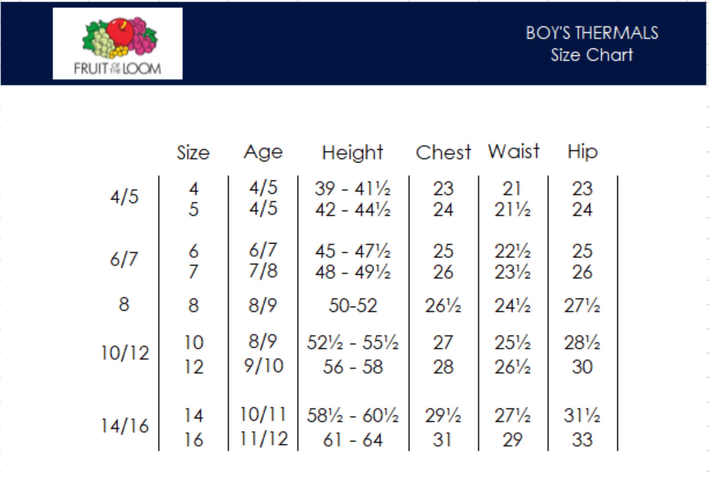 Fruit of the Loom boys Premium Thermal Waffle Underwear Base Layer Set, Black, 7-Jun US