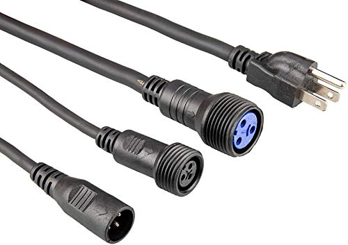 IP Power Extension Cables DMX Extension Cables Adapter Cables for IP par Lights, LED bar, Other IP Lights (IP Power Adapter Cable+DMX)