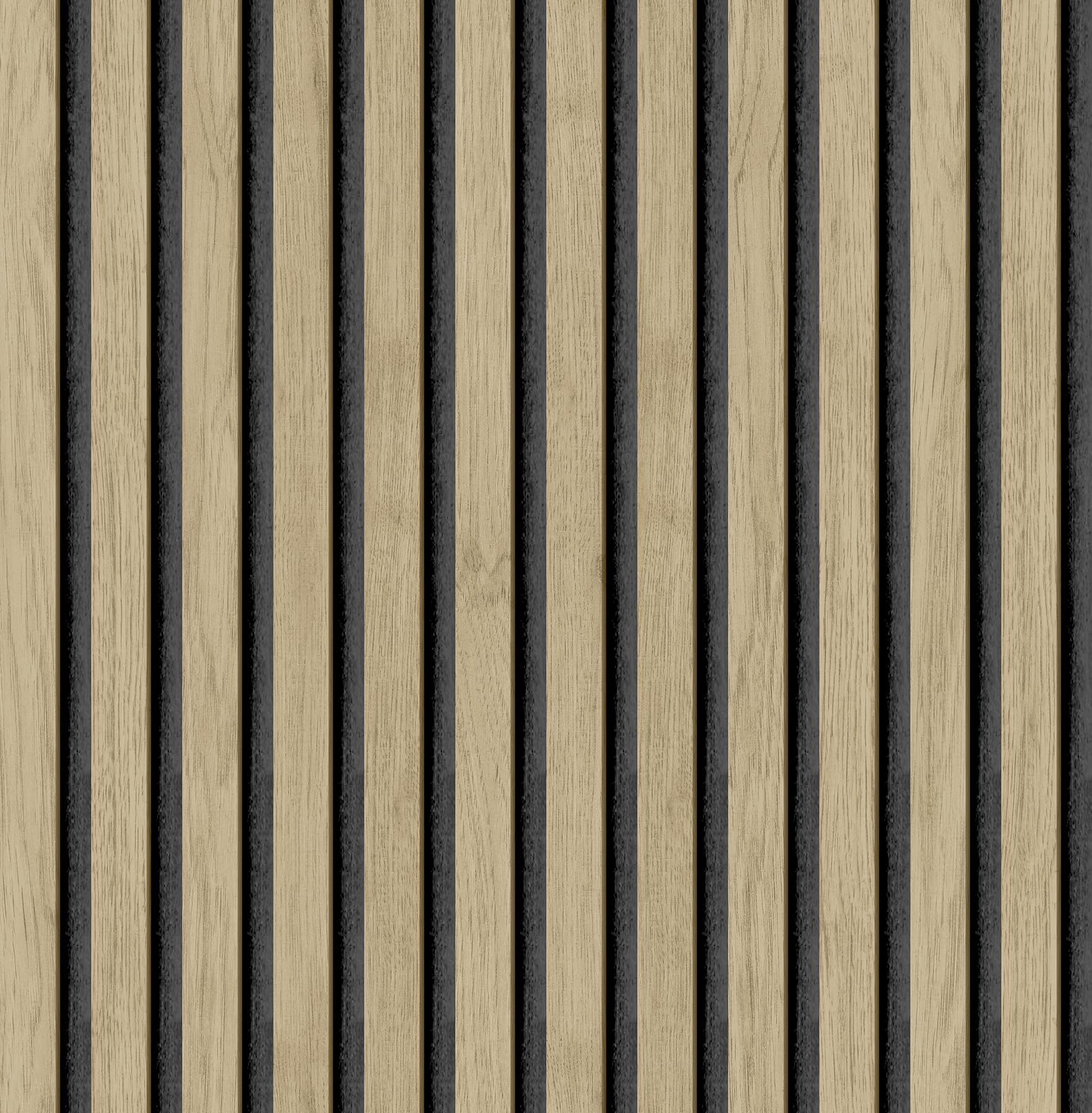 Oak Slat Wood Peel and Stick Wallpaper