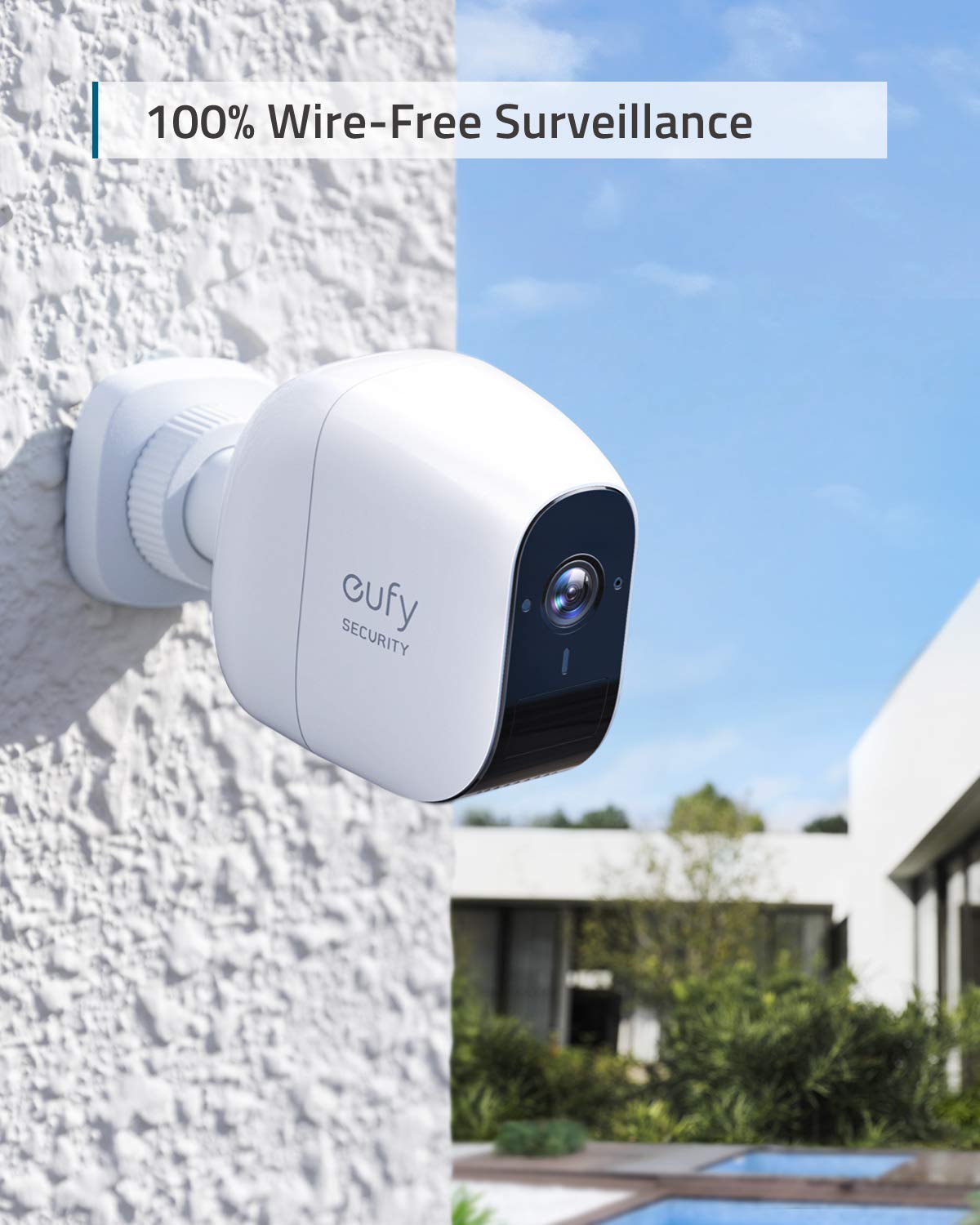 eufy Security eufyCam E Wireless Home Security Camera System, 365-Day Battery Life, HD 1080p, IP65 Weatherproof, Night Vision, Compatible with Amazon Alexa, 1-Cam Kit, No Monthly Fee (Renewed)