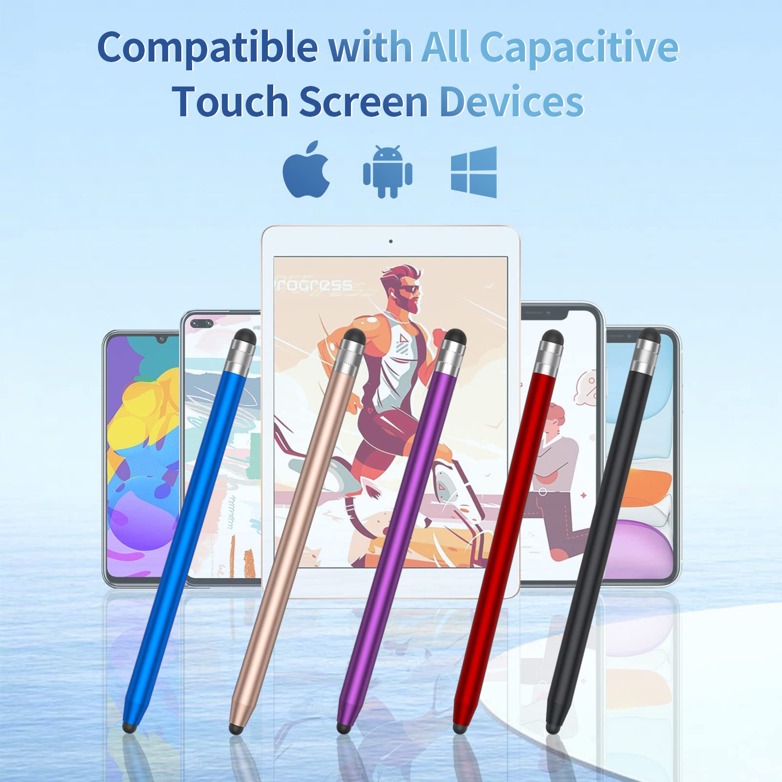 iPad Pencil 2nd Generation with Wireless Charging, Stylus Pen for Apple iPad, Palm Rejection and Tilt Sensitive, Compatible with iPad 6/7/8, iPad Pro 11/12.9 in, iPad Mini 6, iPad Air 3/4/5 (Blue)