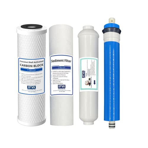 IPW Industries Inc. W-415 Replacement Water Filters Compatible with the Watts 4 Stage RO System