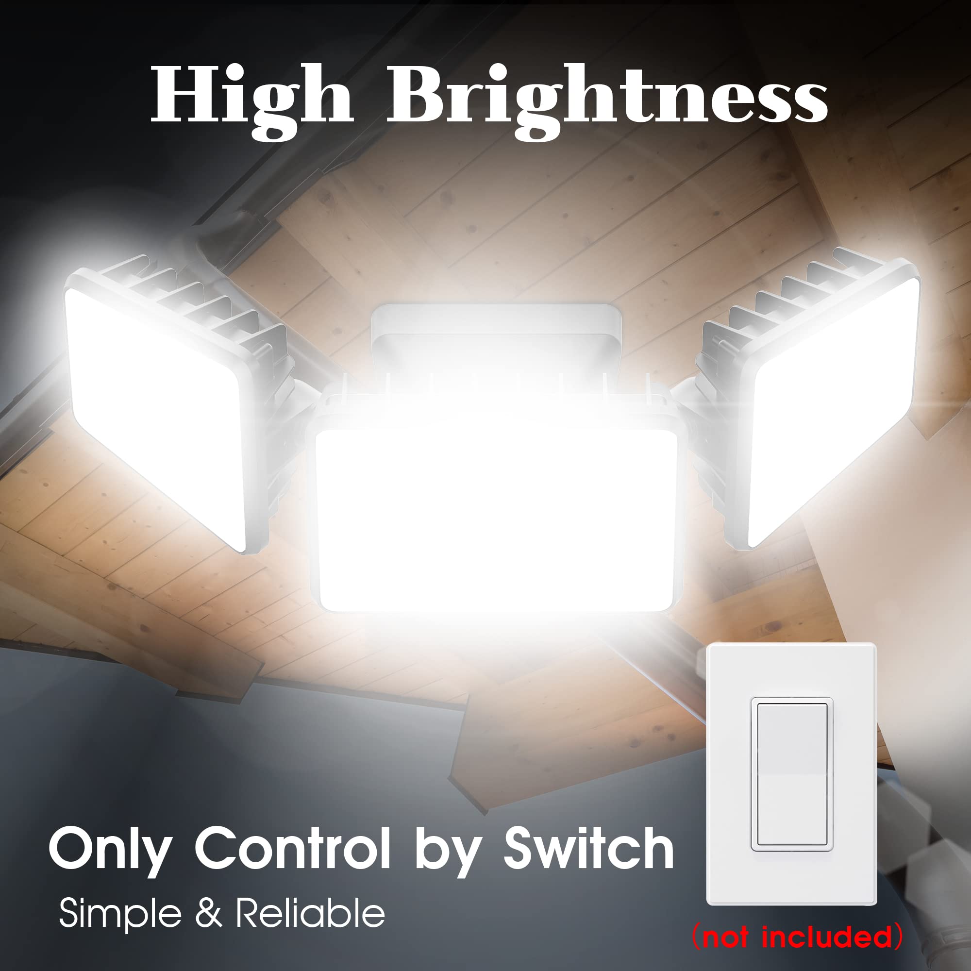 kelinvmi LED Flood Lights Outdoor 120W, 12000lm LED Security Light, High Brightness 4500K Warm White Light with IP66 Waterproof Exterior Floodlights for Yard, Garden,Playground