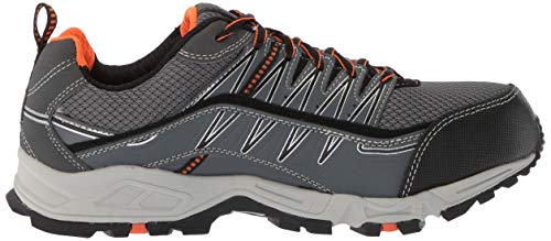 Fila mens Memory at Peak Composite Toe Trail Running Food Service Shoe, Castlerock/Black/Vibrant Orange, 10.5 US