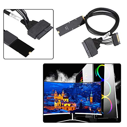 Jopwkuin M.2 Connecting Cable, Easily Upgrade Servers M.2 Cable for Servers to NVMe SSD Drives for Computer