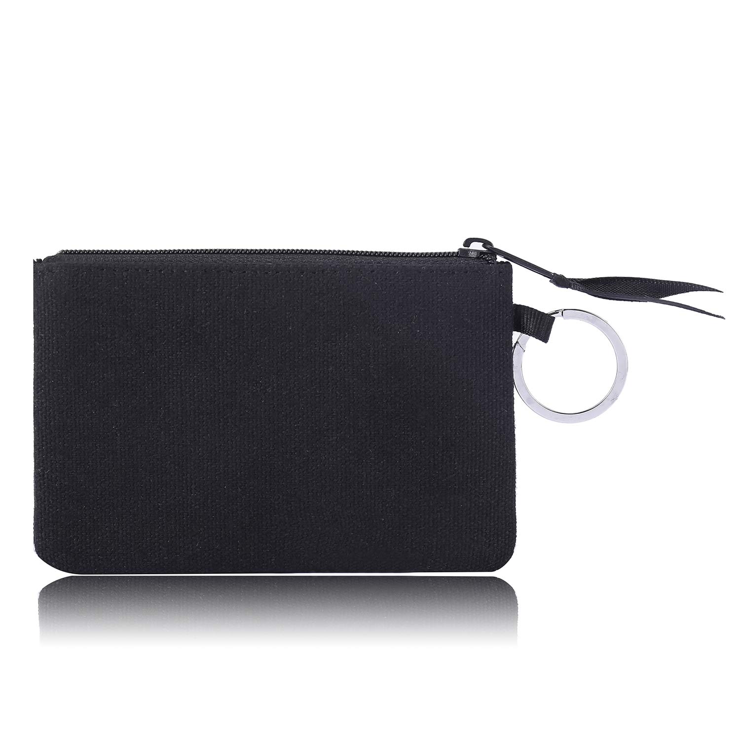 FORYEE Iconic Zip ID Case Wallet/Coin Purse with Id Window - Signature Cotton (Black)