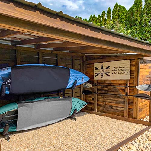 Explore Land Universal Kayak Cockpit Drape Waterproof Seal Cockpit Cover for Indoor and Outdoor 2 Pack - Large 60 x 29 inch, Black
