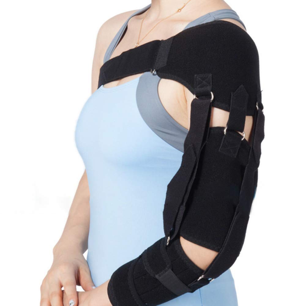 Enshey Shoulder Brace Support Correct Belt -Compression Pad Sleeve for Right or Left Upper Arm & Shoulder Support with Adjustable Straps for Stroke Hemiplegia Subluxation Recovery