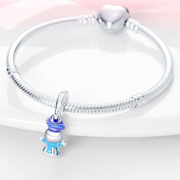 HappyStar 925 Sterling Silver Charms for Bracelets and Necklaces,Combination Dangle Pendants Beads Charms Jewelry Gift for Couples Sisters.(With Spacer Beads)