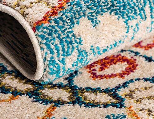 Unique Loom Positano Collection Coastal Modern Turtles Beige Area Rug (8' x 10')