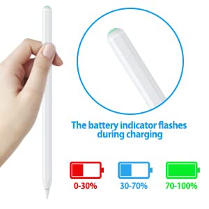 iPad Pencil 2nd Generation with Wireless Charging for ipad with Palm Rejection,Active Stylus Pen Compatible with (2018-2022) Apple iPad Pro11/12.9 Inch,iPad Air 3/4,iPad 6/7/8,iPad Mini 5/6