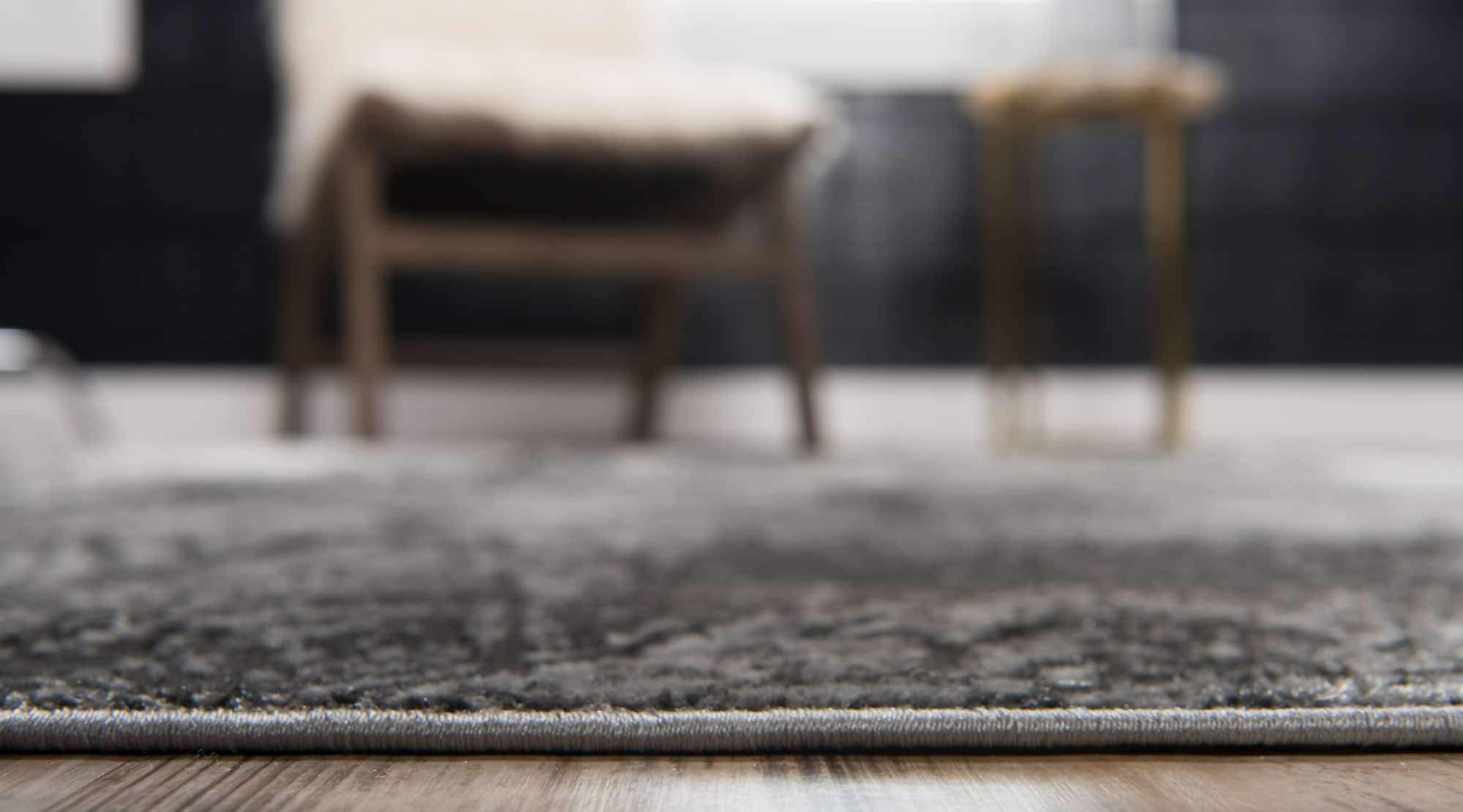 Unique Loom Sofia Collection Area Rug - Albert (6' 1" x 9' Rectangle, Dark Gray/ Gray)