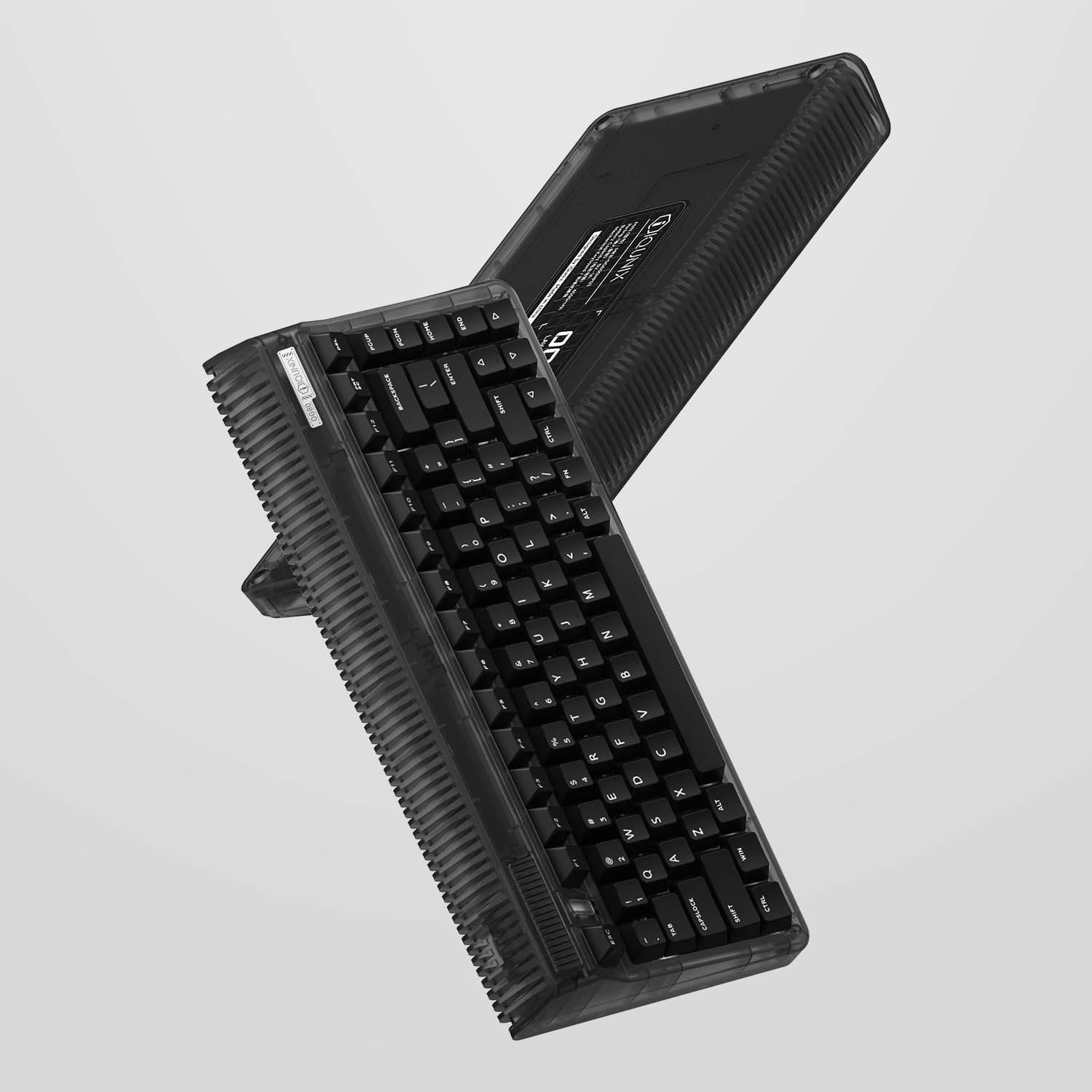 iQunix OG80 Dark Side Gaming Keyboard, 2.4G & Bluetooth 5.1 Mechanical Keyboard with TTC Speed Silver Switch, Compact 83 Keys RGB LED Backlit Hot Swappable Keyboard for Windows/Mac/Android/iOS