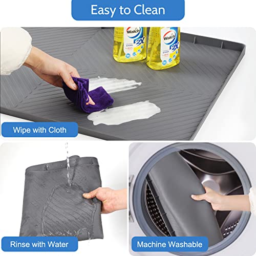 Optish Under Sink Mat, 34" x 22" Under Sink Mats for Kitchen Waterproof Flexible Silicone Undersink Mats for Bottom of Kitchen Sink Under Sink tray